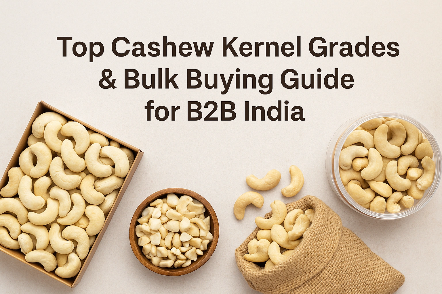 Top Cashew Kernel Grades & Bulk Buying Guide for B2B India
